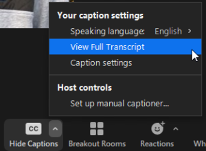 Zoom Live Transcription/Automated Captions – IT@JH University ...