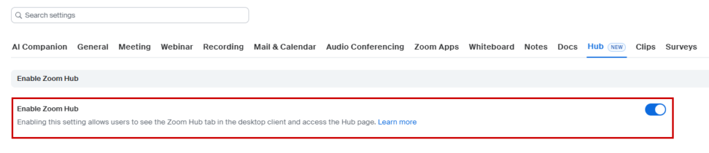 New Feature: Zoom Hub – IT@JH University Information Systems