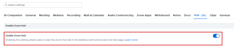 New Feature: Zoom Hub – IT@JH University Information Systems